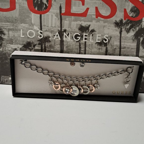 Guess | Jewelry | Guess Womens Silver Tone Bracelet Earrings Jewelry ...